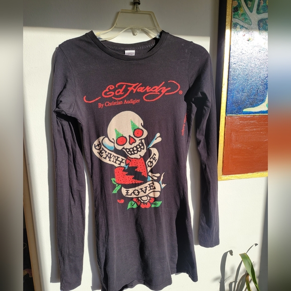 Ed Hardy | Tops | Y2k Vintage Ed Hardy Skull Death Of Love Prestined ...